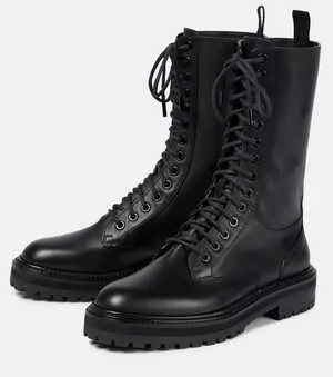 JIMMY CHOO Cora Leather Combat Boots