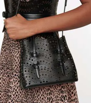 Alaïa Mina 20 Vienne Wave Leather Top-handle Bag