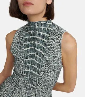 Alaïa Jacquard Minidress - Blue