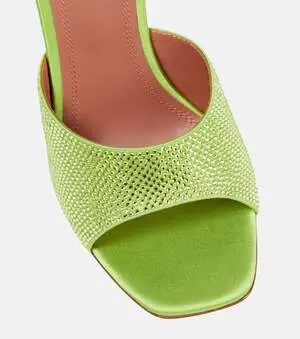 Amina Muaddi Embellished Wedge Sandals