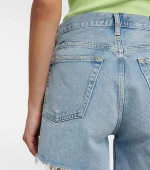 AGOLDE Parker Mid-rise Shorts - Blue