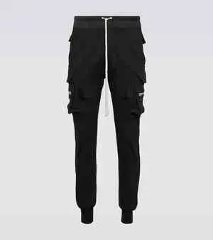 Rick Owens Mastodon Cotton Cargo Sweatpants - Black