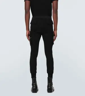 Rick Owens Mastodon Cotton Cargo Sweatpants - Black