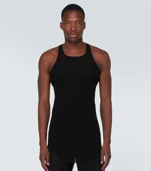 Rick Owens Ribbed-knit Tank Top - Black