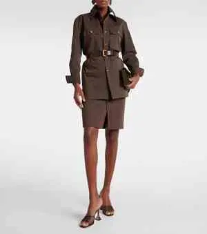 Amina Muaddi Lupita 95 Mesh Mules - Brown
