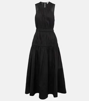 Proenza Schouler White Label Libby Cotton Poplin Maxi Dress - Black