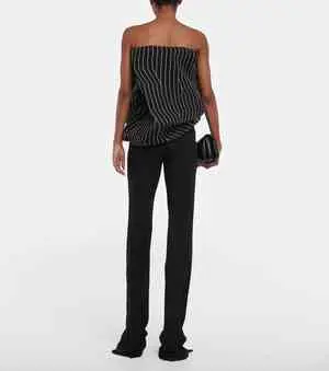 Rick Owens Striped Strapless Top