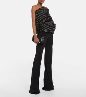 Rick Owens Striped Strapless Top