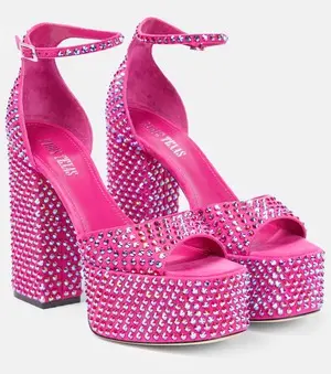 Paris Texas Holly Nicole Leather Sandals - Pink
