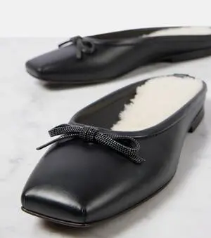 Brunello Cucinelli Monili Shearling-lined Mules