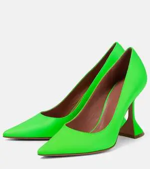 Amina Muaddi Ami Leather Pumps