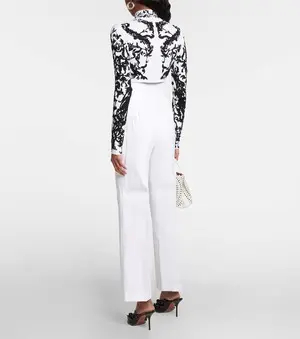 Alaïa Calligraphy Jacquard Crop Top