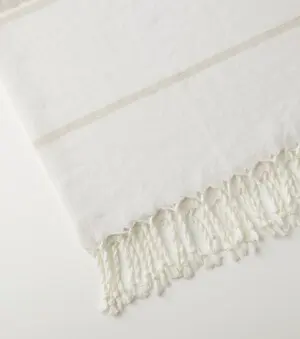 Brunello Cucinelli Striped Linen-blend Blanket