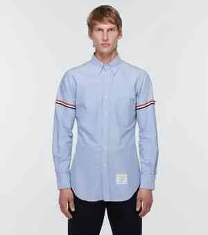 Thom Browne Grosgrain Armband Shirt - Blue