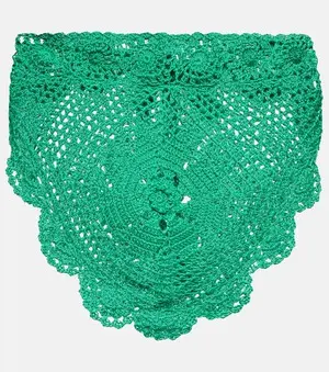 Anna Kosturova Anna Kosturova Triangular Crochet Top Green