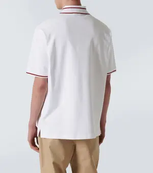Gucci Web Cotton Pique Polo Shirt - White