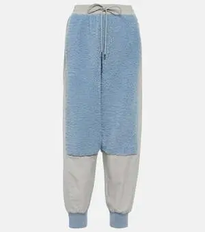 JW Anderson Paneled Faux Shearling Sweatpants