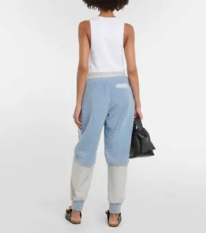 JW Anderson Paneled Faux Shearling Sweatpants