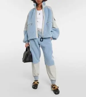 JW Anderson Paneled Faux Shearling Sweatpants