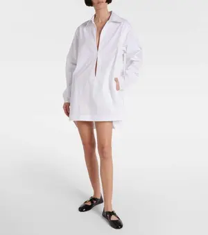 Alaïa Cotton Poplin Mini Dress
