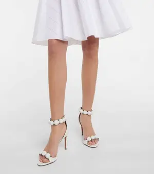 Alaïa La Bombe 90 Leather Sandals