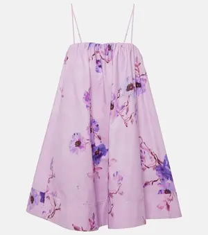 Zimmermann Lightburst Floral Minidress - Purple