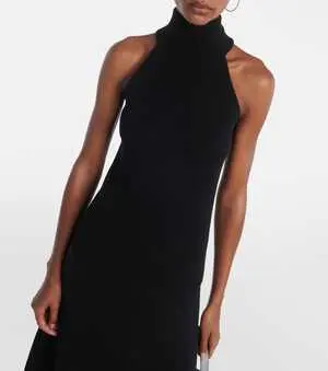 LISA YANG Freya Turtleneck Cashmere Tank Top - Black