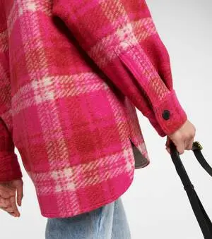 MARANT ETOILE Harveli Plaid Wool-blend Jacket