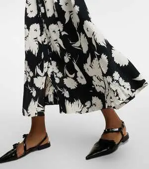 GANNI Floral Crepe Maxi Skirt