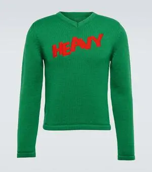 ERL Embroidered Wool-blend Sweater