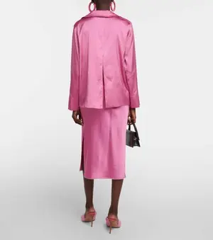 Jacquemus La Chemise Notte Satin Shirt - Pink