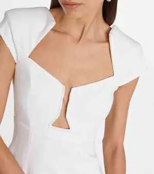 Roland Mouret Cap Sleeve Midi Dress - White
