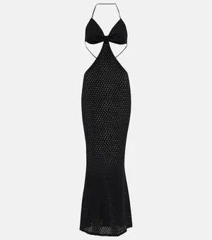 BANANHOT Anna Seersucker Beach Dress - Black