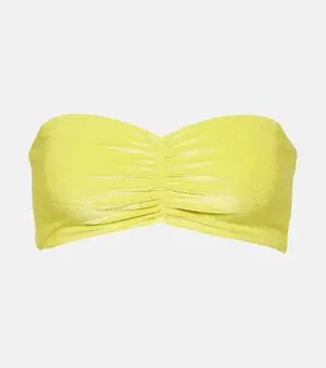 Jade Swim Ava Bandeau Bikini Top - Yellow
