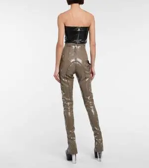 Rick Owens Dirt Waist Embellished Leggings