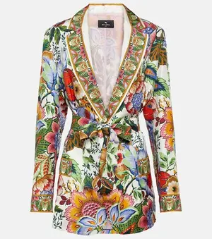 Etro Floral Silk Wrap Jacket