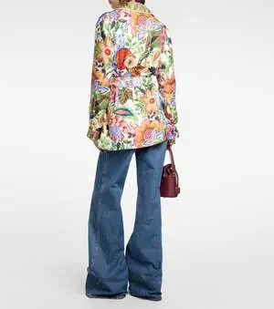 Etro Floral Silk Wrap Jacket