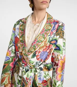 Etro Floral Silk Wrap Jacket