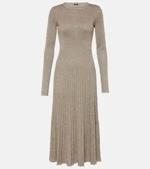 JOSEPH Pleated Lurex® Midi Dress