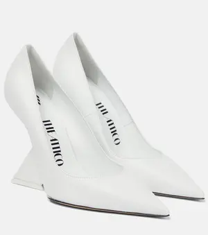 Attico Cheope Leather Pumps - White