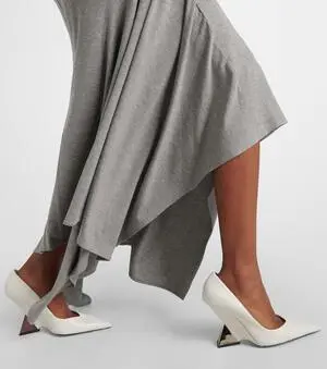 Attico Cheope Leather Pumps - White