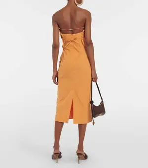Jacquemus La Robe Bikini Cotton-blend Midi Dress - Orange