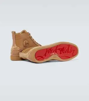 CHRISTIAN LOUBOUTIN Fun Louis High Top Sneakers - Brown