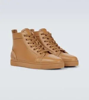 CHRISTIAN LOUBOUTIN Fun Louis High Top Sneakers - Brown