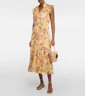 Zimmermann Matchmaker Printed Georgette Midi Dress