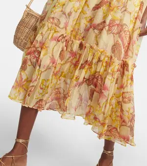 Zimmermann Matchmaker Printed Georgette Midi Dress