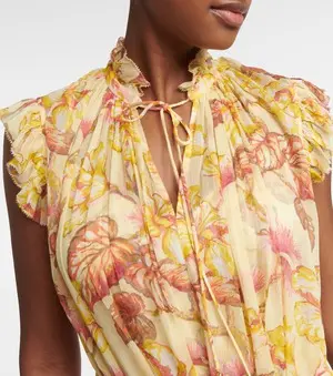 Zimmermann Matchmaker Printed Georgette Midi Dress