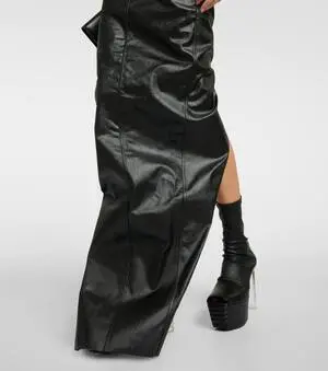Rick Owens Bustier-detail Denim Gown - Black