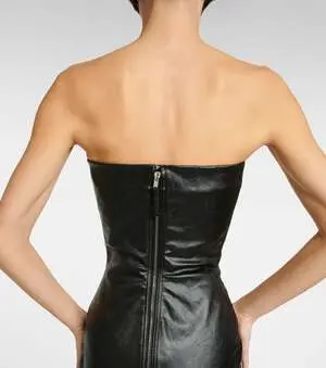 Rick Owens Bustier-detail Denim Gown - Black