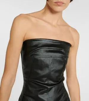 Rick Owens Bustier-detail Denim Gown - Black
